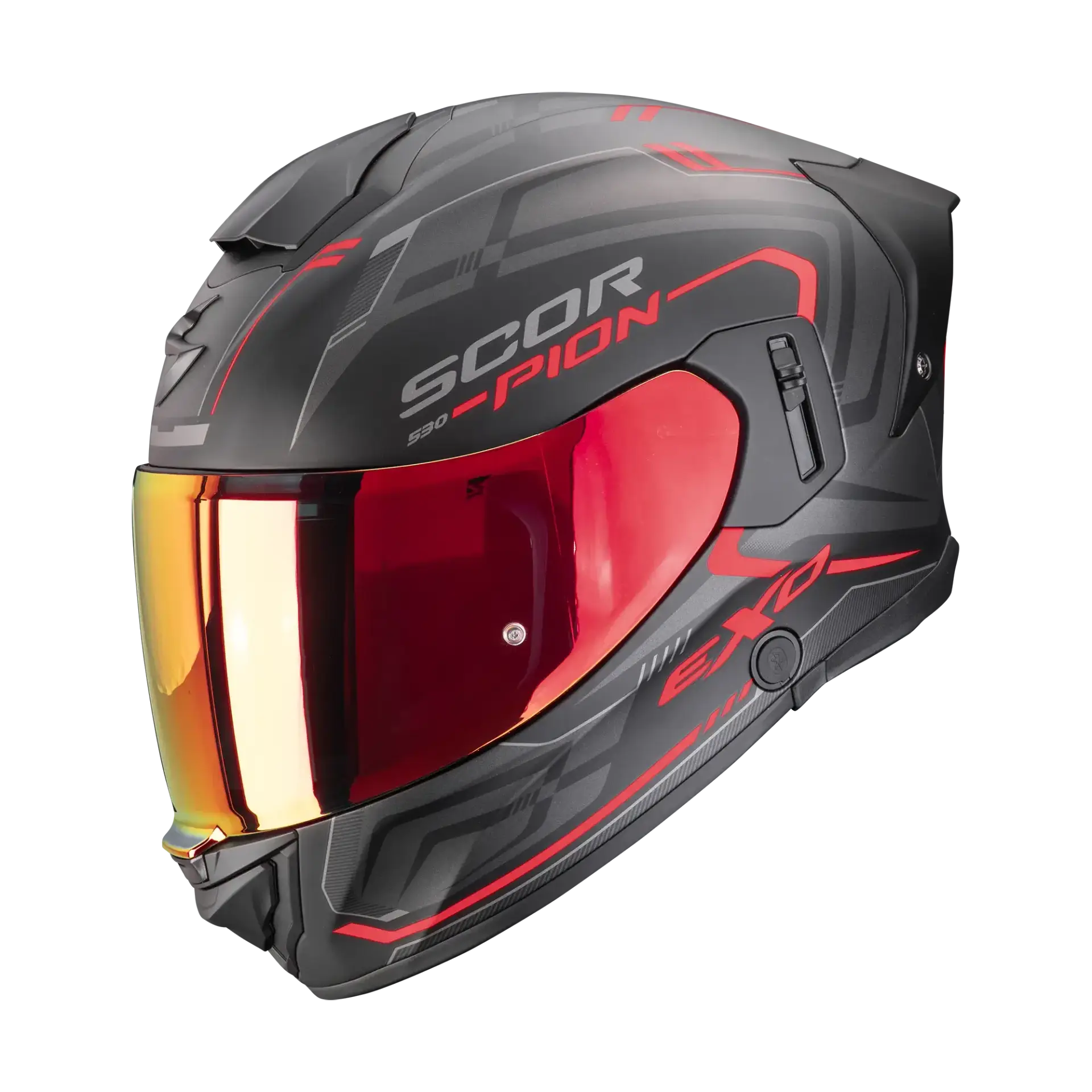 Scorpion EXO-530 Slope Matt Noir Rouge - Vespucci